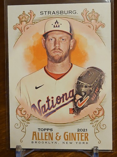 2021 Topps Allen & Ginter 24 Stephen Strasburg Nationals Baseball Card ...