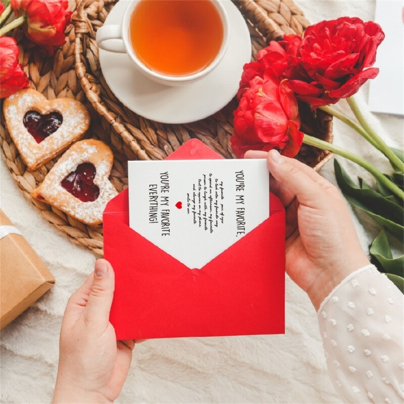 Valentine Cards Valentine Note Cards with Heart Sticker Envelope for ...