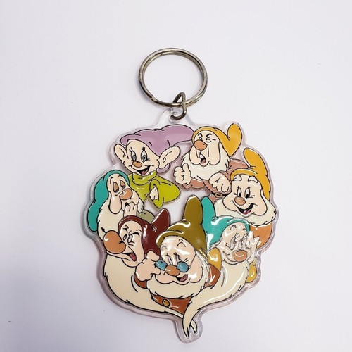 VINTAGE 80s Disney Store BRABO Snow White Seven Dwarfs Keychain | eBay