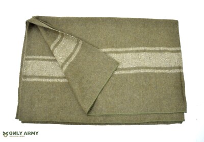 Vintage Italian Army Wool Blanket NEW OLD STOCK Lovely Thick Woolen ...