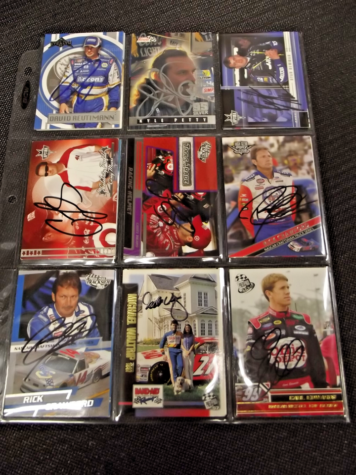 AUTOGRAPH SIGNED Nascar Card LOT of 48 Petty wallace edwards newman ...