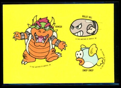 BOWSER BULLET BILL CHEEP CHEEP 1989 Topps Nintendo Sticker #23 NM C1 | eBay