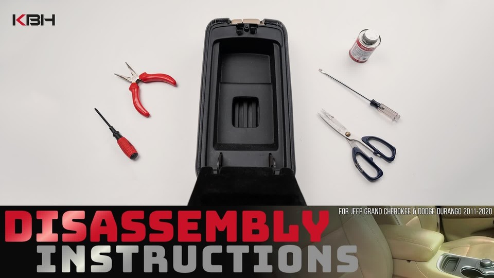 For 2011-2020 Dodge Durango Center Console Lid Armrest Cover Trim Gray ...