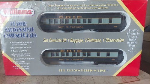 Williams Erie O Scale 4-Car 60' Madison Passenger Set # M1004 New In ...