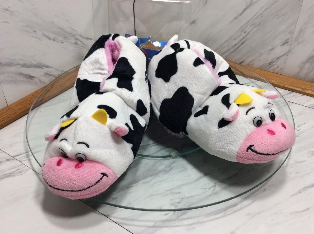 New As Seen On TV FLIPAZOO Kid Slippers COW/PIG Medium NWT | eBay