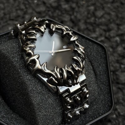 Gothic Stainless Steel Claw Watch Luminous Waterproof Quartz Wristwatch ...