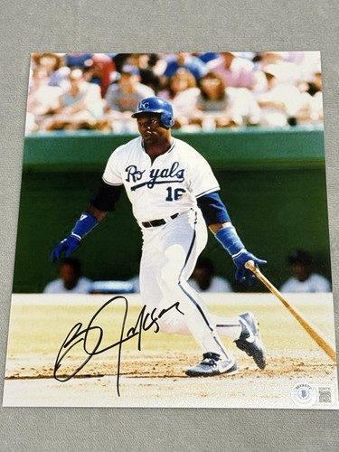 Bo Jackson Signed Kansas City Royals 8x10 Photo Autograph Beckett BAS ...