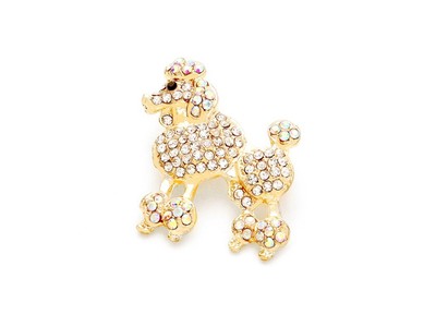 Rhinestone Poodle Dog Pin Brooch ~ Gift Idea! | eBay