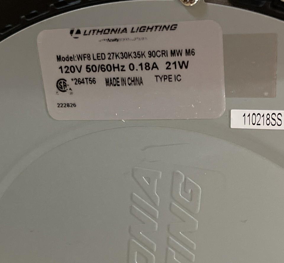 Lithonia Lighting 8” WF8 27K30K35K 90CRI MW M6 LED Color Temperature ...