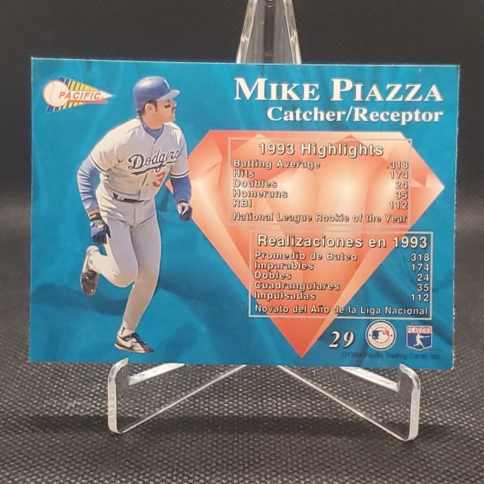 1994 Pacific Crown Collection Baseball Mike Piazza #29 Silver Prisms | eBay