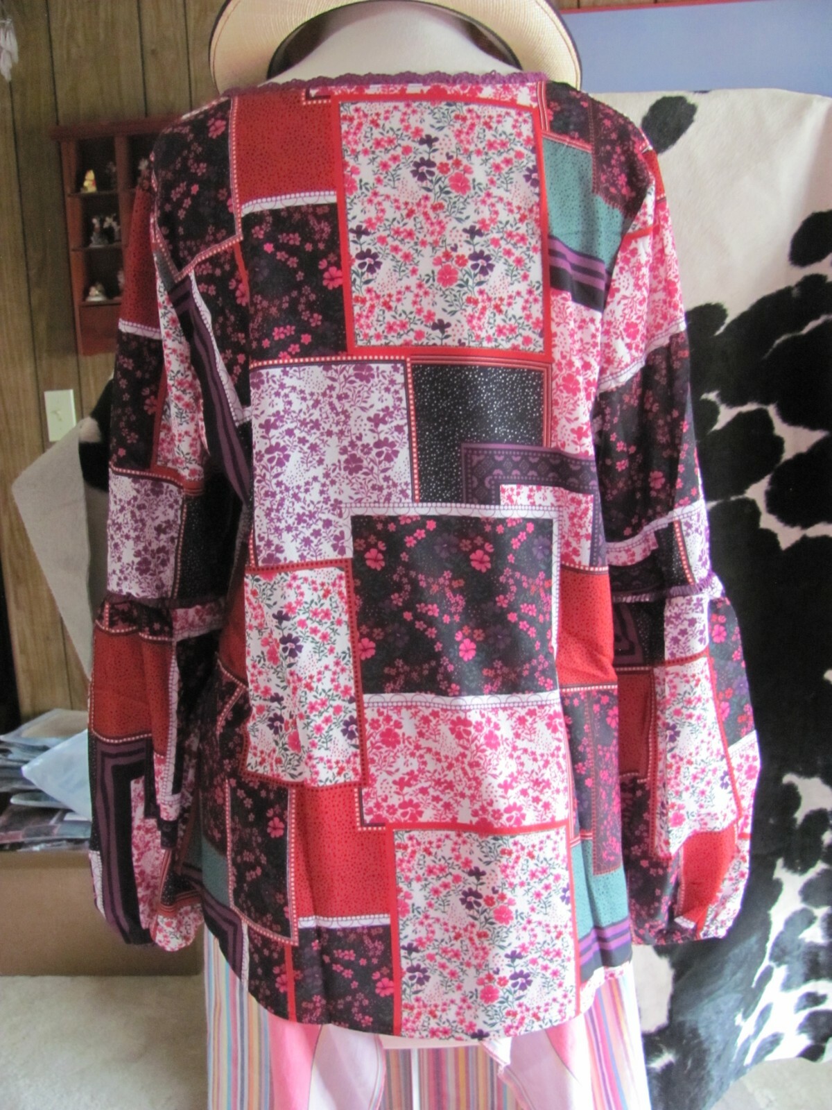 LADIES PINK & BLUE BOHO LONG SLEEVE BLOUSES BRAND NEW SIZES AVAILABLE ...