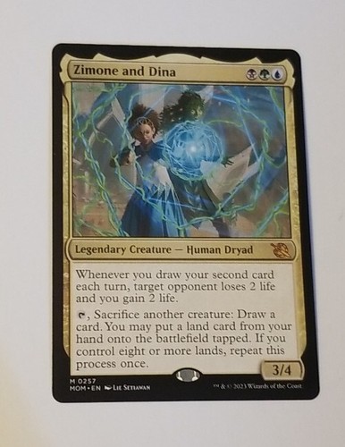 MTG 1x Zimone and Dina, NM, March of the Machine, Human Dryad Sultai ...