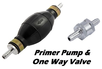 10mm Fuel Primer Bulb & One Way Non-Return Petrol, Diesel Oil Water ...