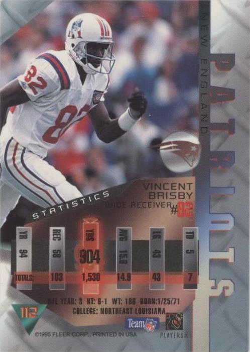 1995 Fleer Metal Vincent Brisby #112 for sale | eBay