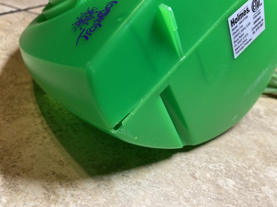 Holmes Tropicool Fan Green Purple Desktop Vintage 1990s Works great | eBay