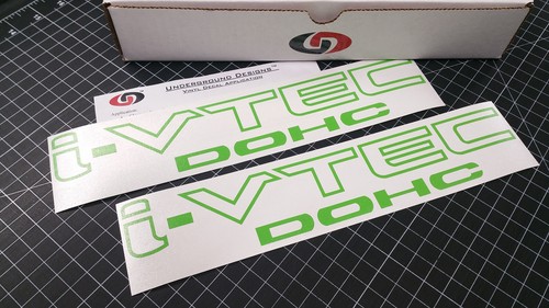 I-VTEC DOHC Decals (2) Vtec Engine Racing Stickers for Honda Civic Si ...