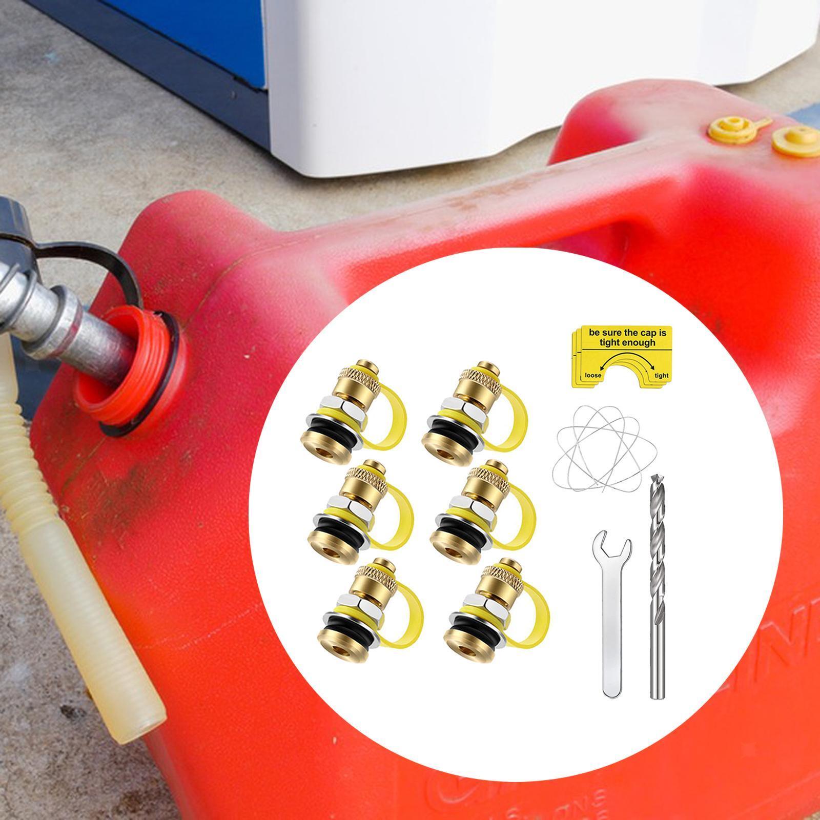 6 Pieces Universal Fuel Can Vents Caps Smoothly Brass 3 Gallon Gas Can ...