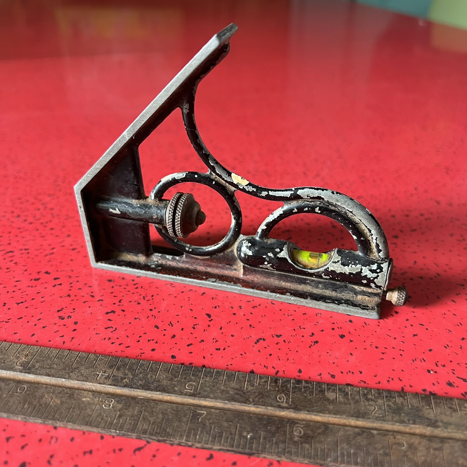 VTG Orange Tool 2 PIECE PROTRACTOR LEVEL 12" RULER | eBay