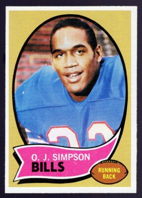 1970 BEAUTIFUL NM+ OJ SIMPSON ROOKIE CARD / USC TROJANS FOOTBALL / HIGH ...