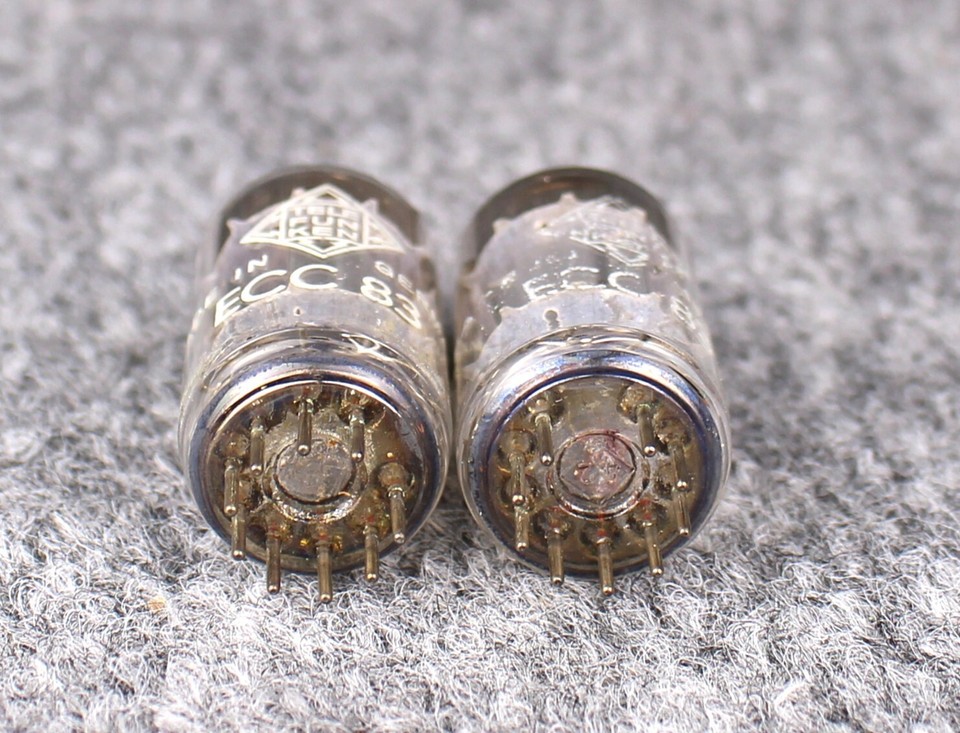(2) Telefunken ECC83 Smooth Plate Tubes ~ 12AX7/CV4004/5751 ~ MATCHED ...