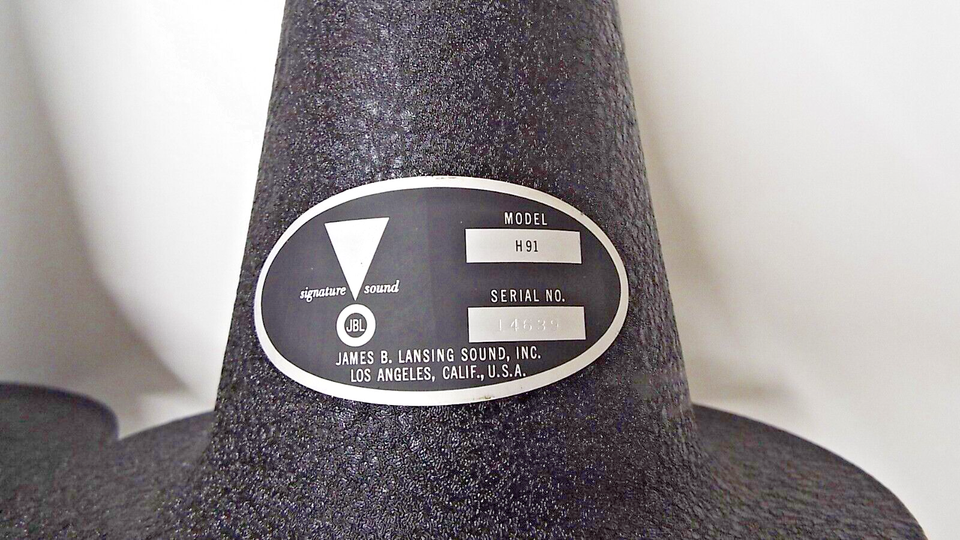 1 pair JBL LE175 8 ohm Drivers with H91 Horns w/ Original JBL ...