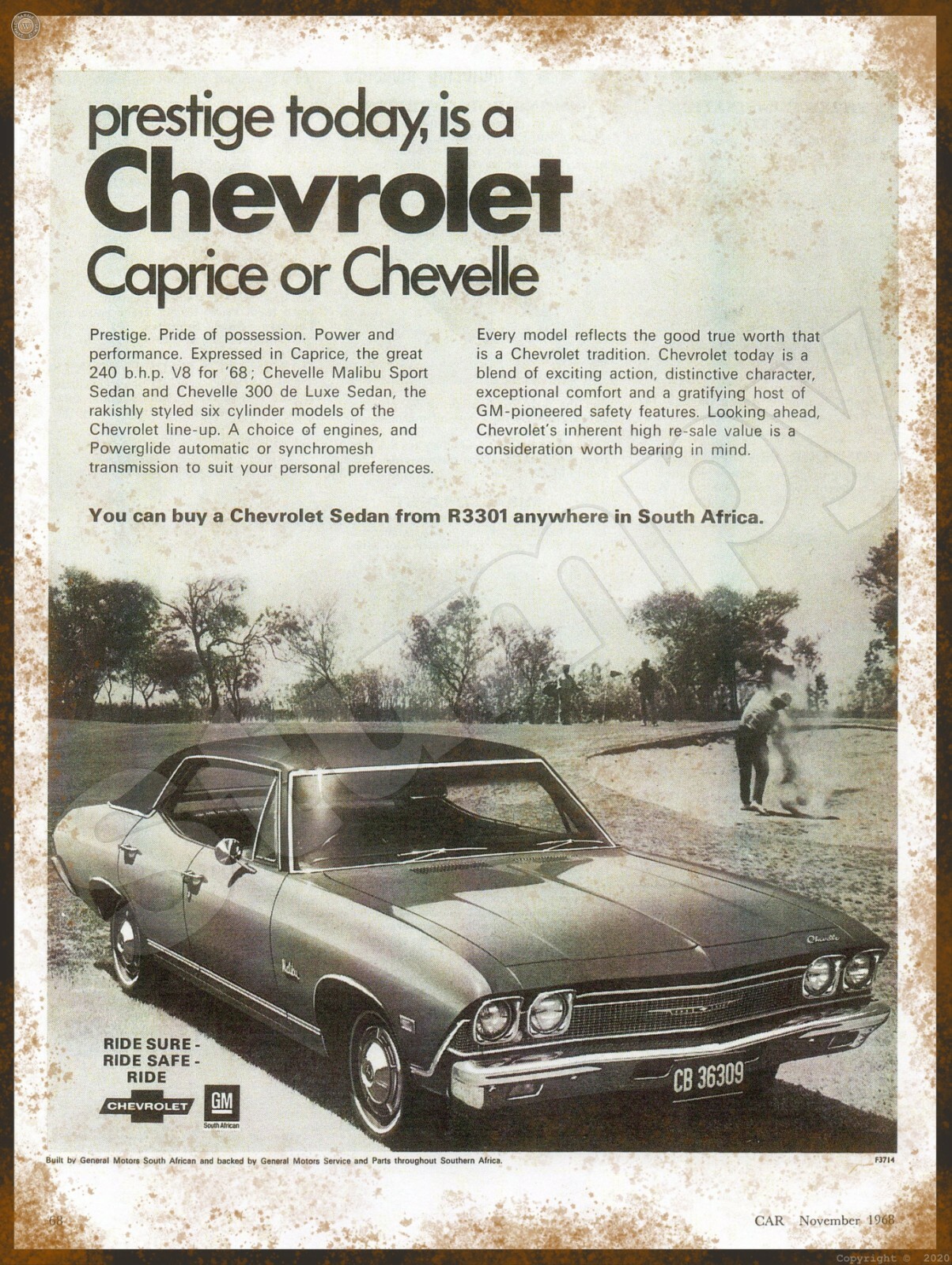Chevrolet Caprice or Chevelle Metal Sign 9" x 12" | eBay