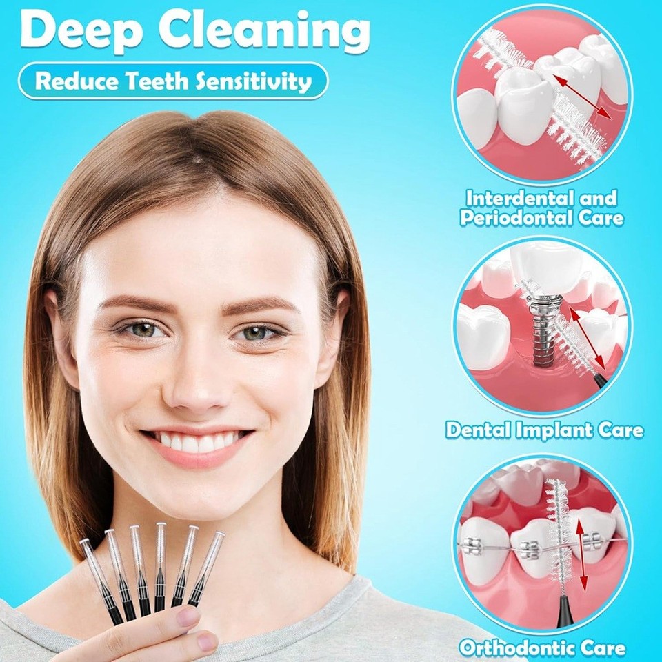 120pcs Interdental Brushes, Braces Brush Cleaner for Teeth Cleaning ...