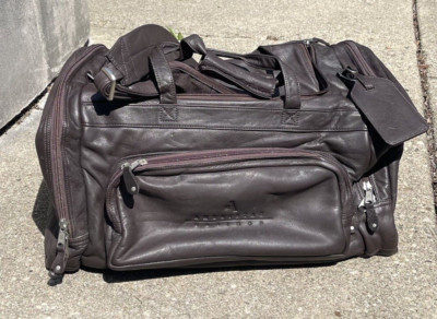 NWT Brown Leather Canyon Outback Duffle Bag Converts To Backpack ...