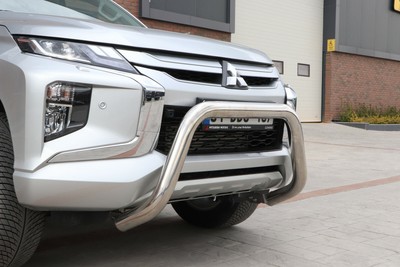 MITSUBISHI L200 TRITON CHROME NUDGE A-BAR STAINLESS STEEL BULLBAR 2020 ...