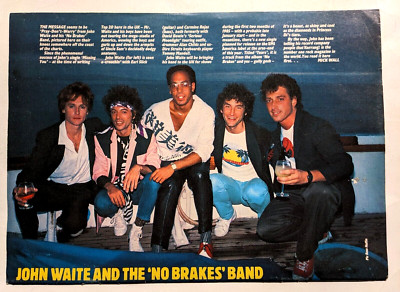 JOHN WAITE & THE NO BRAKES BAND / 1984 MAGAZINE FULL PAGE PINUP POSTER ...