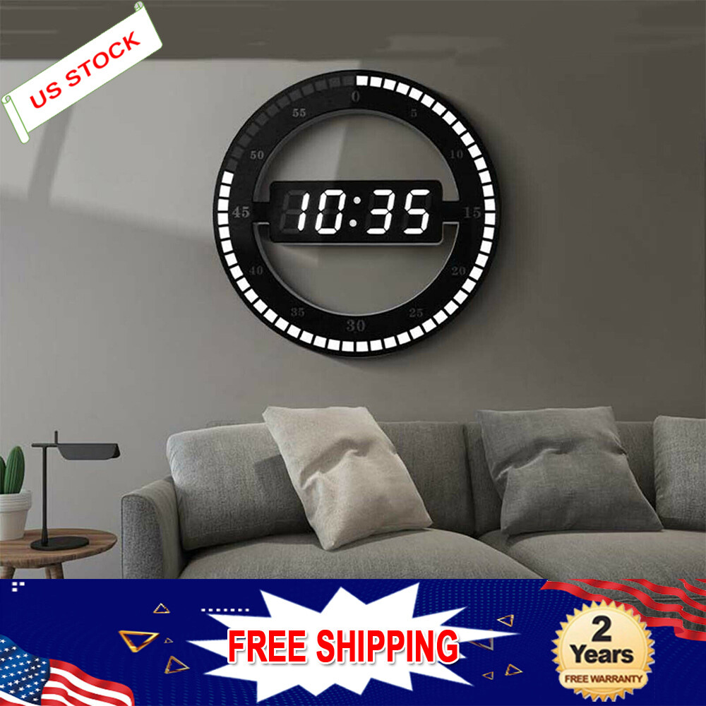 Contemporary Digital Wall Clocks Modern Led Digital Wall Clock 3D