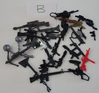 Miniature Plastic Weapons Lot 31 Guns, Hatchet & More Toys Action ...