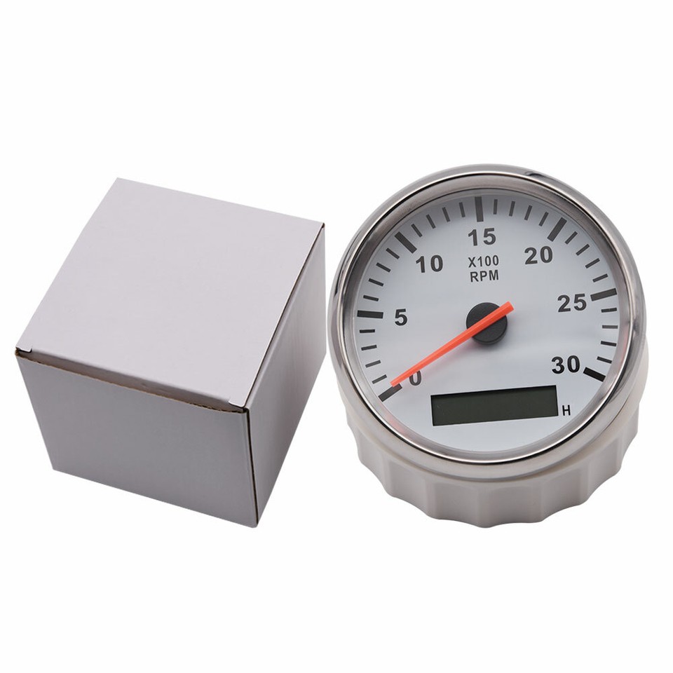85mm Boat Marine Tachometer Diesel Engine Tacho Gauge 3000 RPM Digital ...
