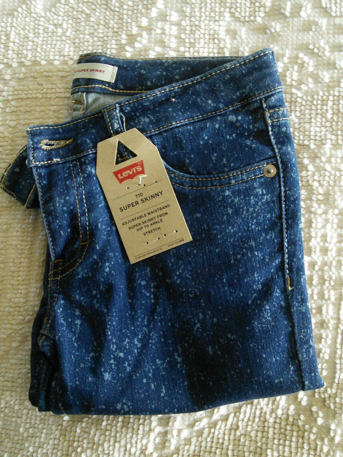 Girls Levi's 710 Super Skinny Jeans Size 12 Reg. Blue space wash ...