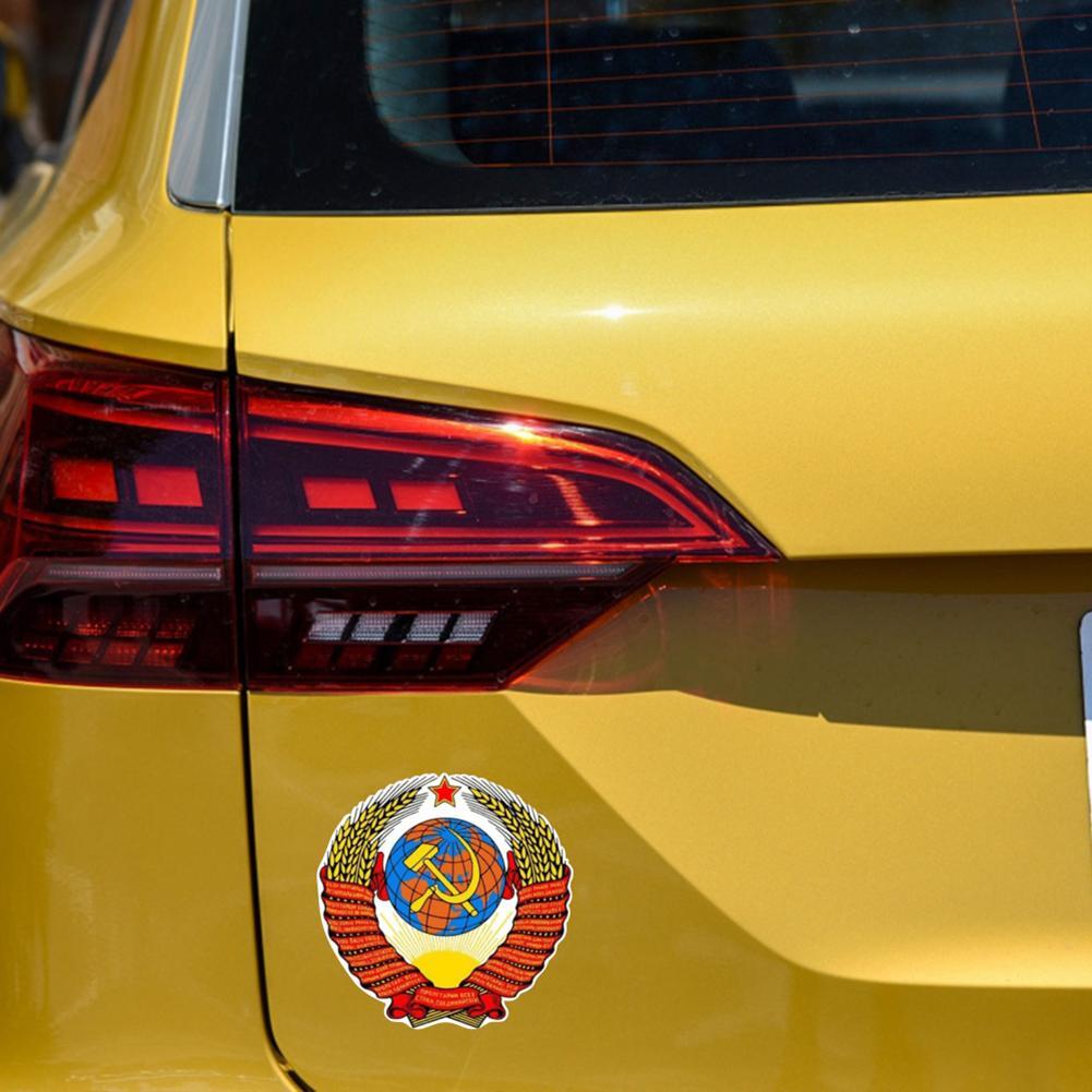 USSR National Emblem Car Sticker Waterproof Reflective Auto Styling ...