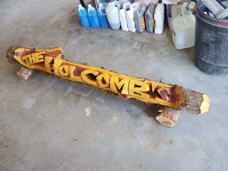 USA #1 Name Logs from Arkansas Cedar, Includes stands and comes sealed ...