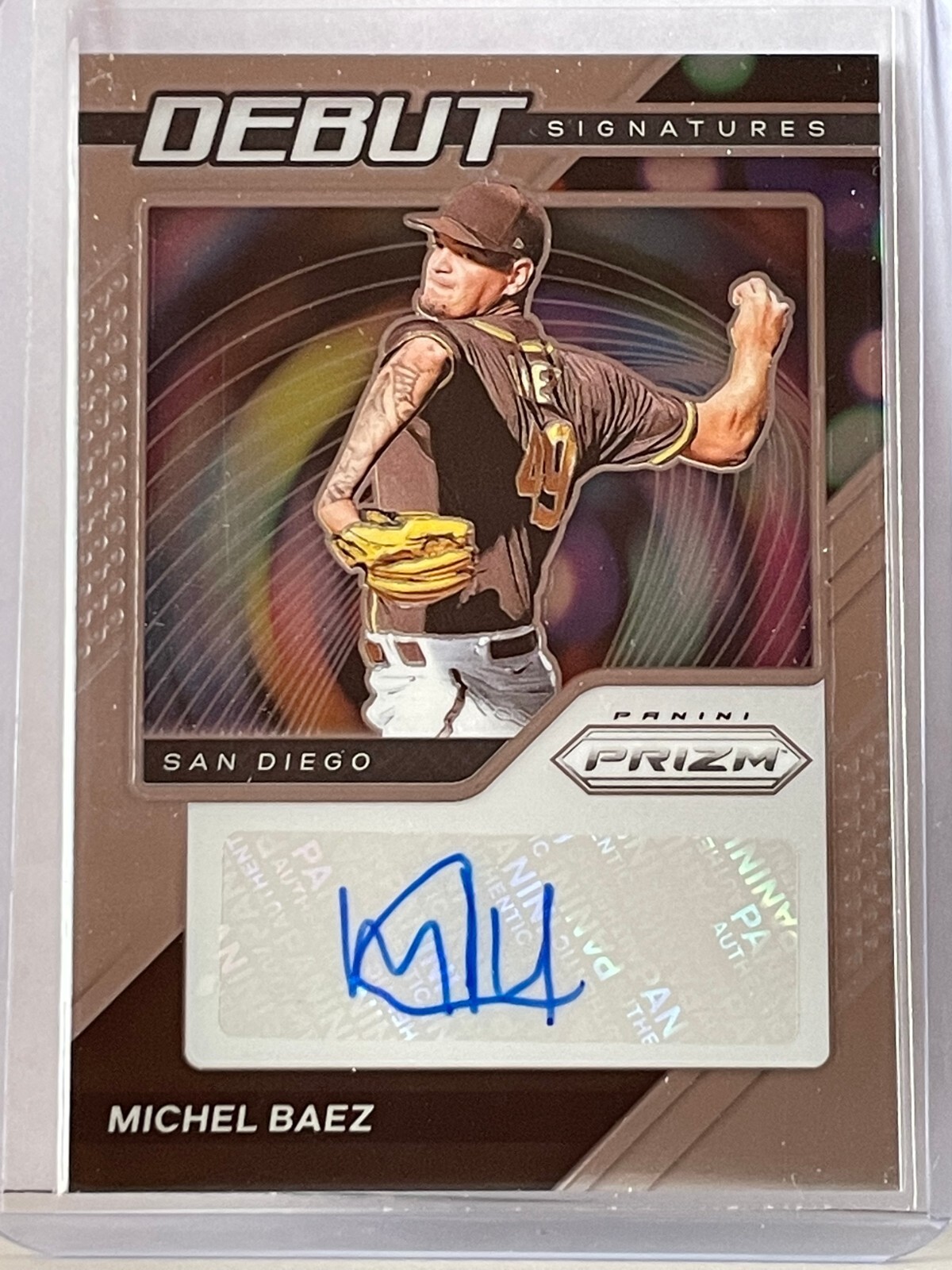 Michael Baez 2021 Prizm Debut Signatures Rookie Auto San Diego Padres # ...