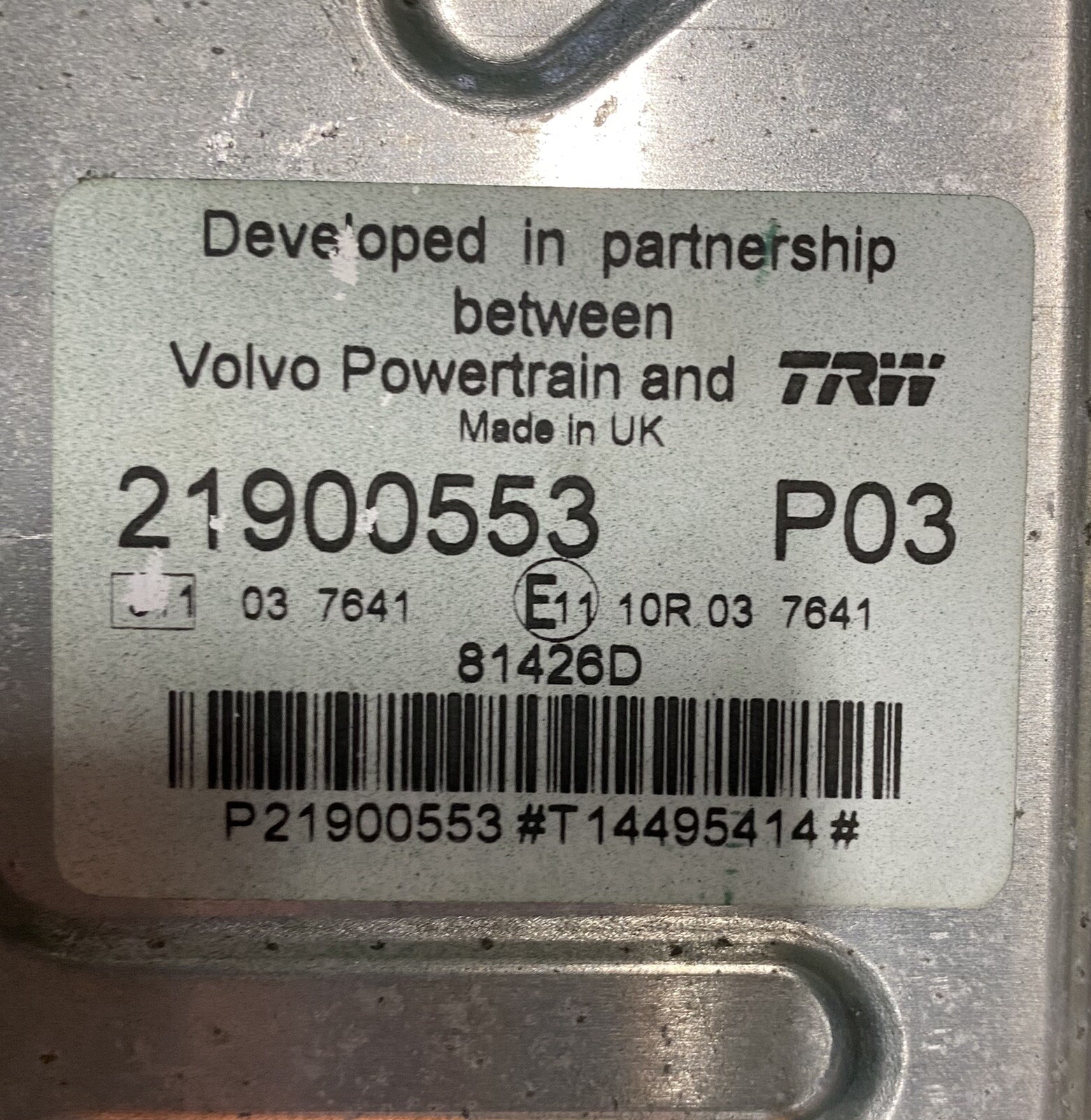 VOLVO D13 J ECM ECU PART#21900553 P03 DIESEL ENGINE COMPUTER MODULE | eBay