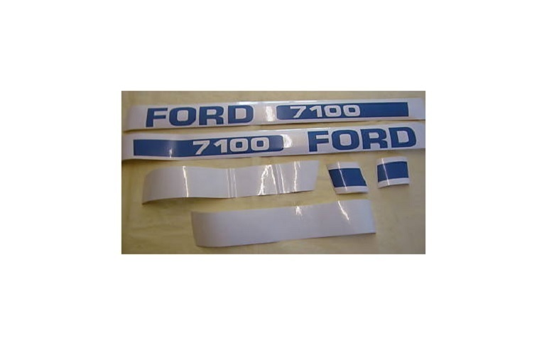 Hood Decal Set for Ford 7100 Tractor - Sparex Vinyl Transfers Kit ...
