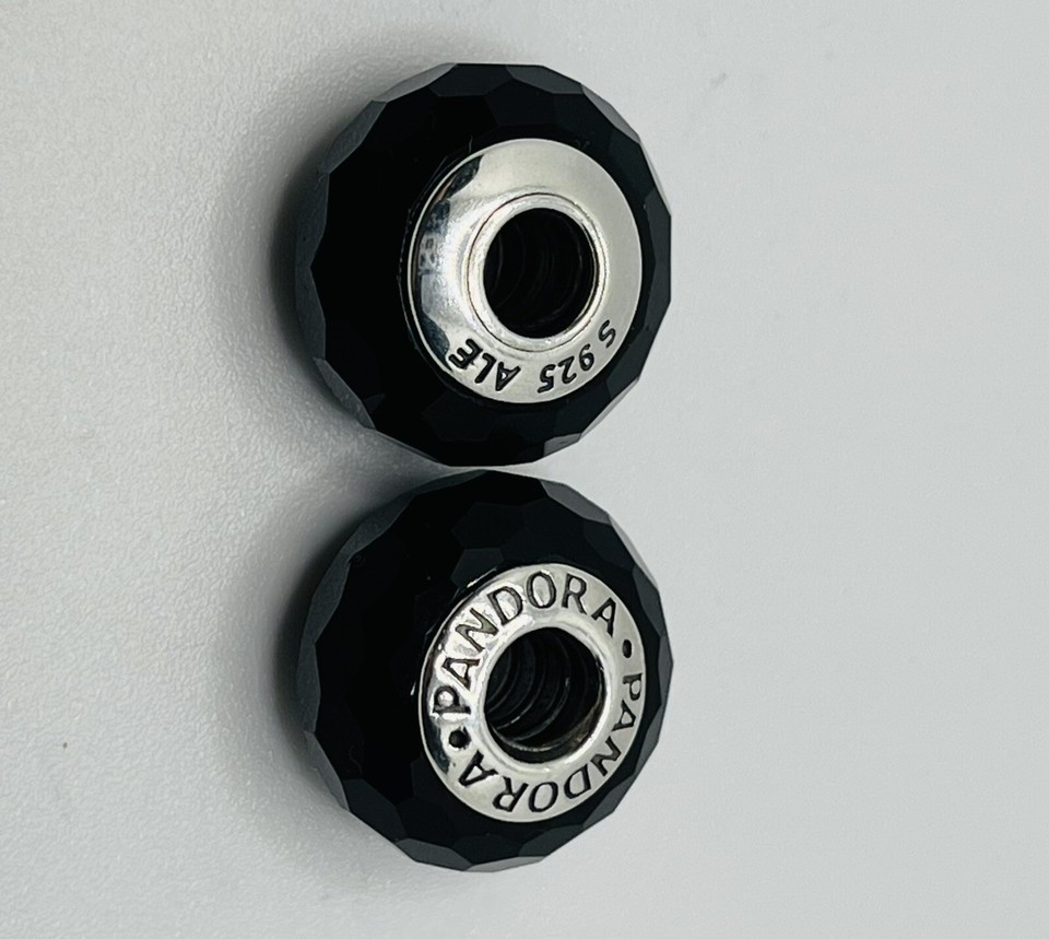 authentic pandora Black Murano Glass Charm No Chip $50 Each | eBay