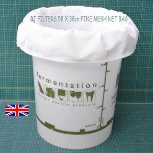 BEER & WINE FINE NYLON MASH BAG - NO CORD - 58 X 38cm FITS 25 / 32ltr £ ...