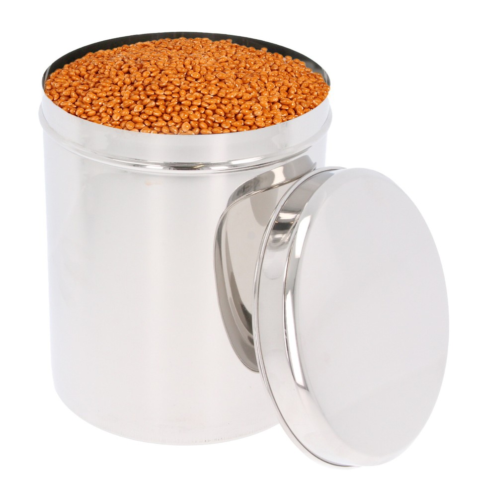 Stainless Steel Canisters Kitchen Storage Tins Dry Food Deep Indian ...