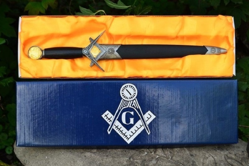 Ceremonial Masonic Dagger - Mason - Short Sword - Freemason - Square ...