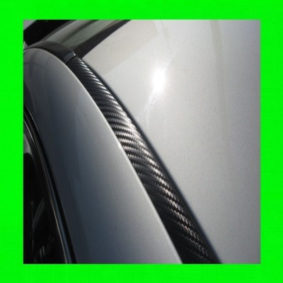 FOR MERCEDES CARBON FIBER 2PC ROOF TOP TRIM DRIP MOLDINGS COVERS SET ...
