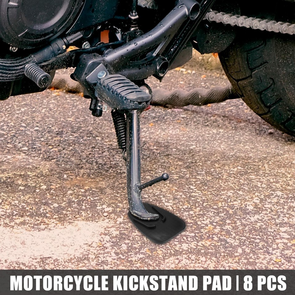 8pcs Motorcycle Kickstand Pad Support Plate Pad Side Stand Extension ...