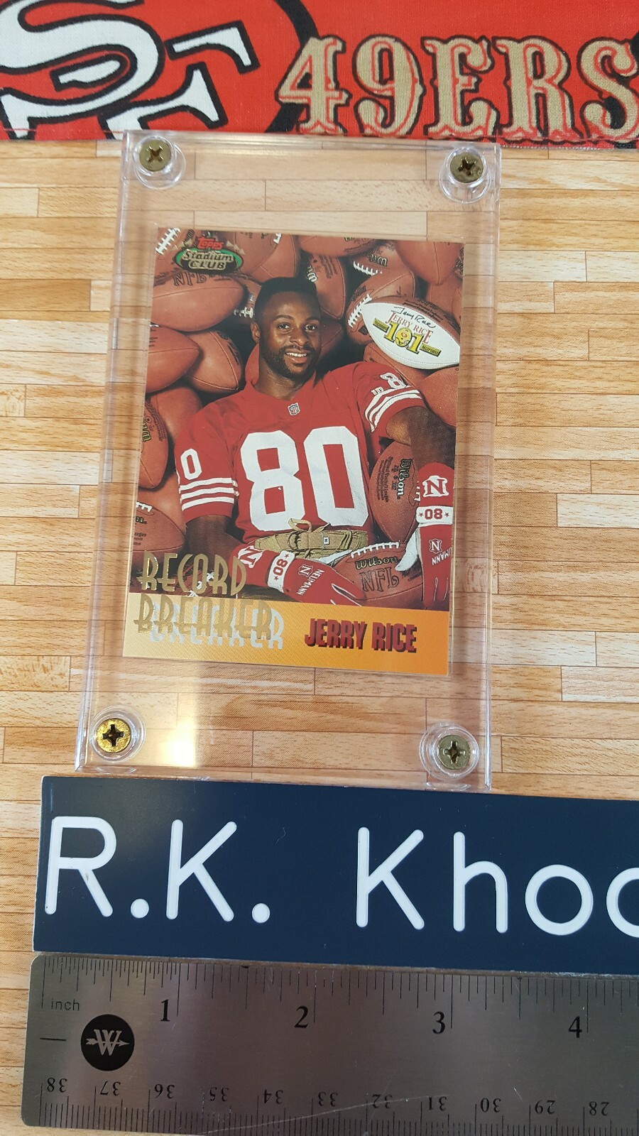 49ERS JERRY RICE 1993 TOPPS STADIUM CLUB NFL 101 TD RECORD BREAKER ...