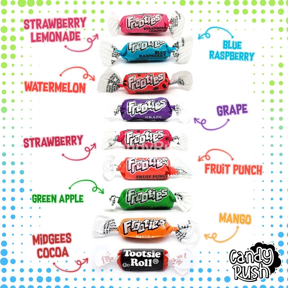 TOOTSIE FROOTIES Chewy Candy Assorted Mix (9 Flavors) individually ...