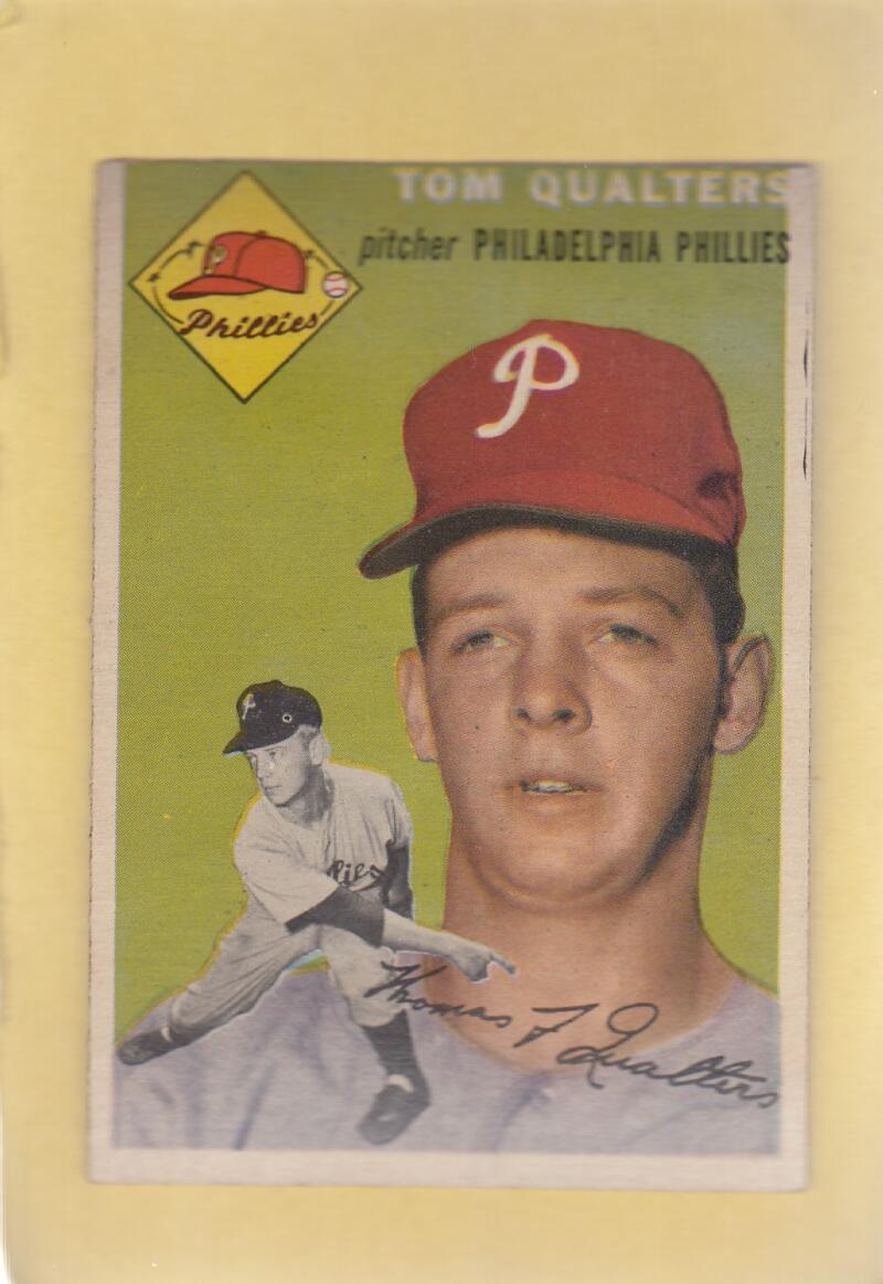 1954 Topps #174 Tom Qualters Phillies VG/EX Very Good/Excellent RC ...