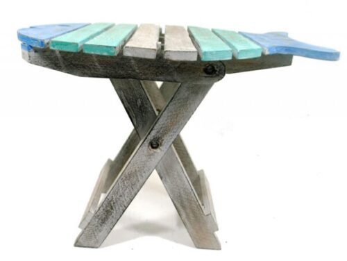 Driftwood Nautical Fish Beach Sea Folding Travel Small Bright Table ...