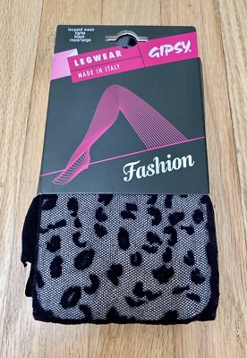 Gipsy Leopard Mesh Tights Fishnet Animal Print Pattern Medium / Large ...